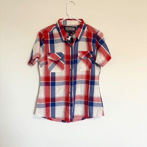 DIXXON | Tops | Dixxon Flannel Plaid Western Shirt Short Sleeve The ...